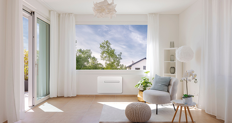 El aire acondicionado reduce el impacto visual al carecer de unidad ...