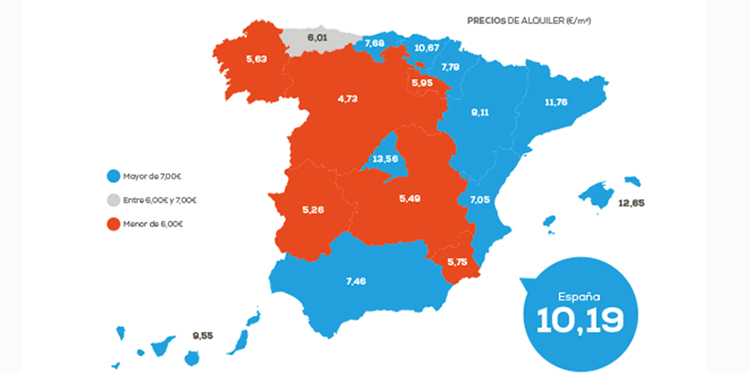 El precio medio del alquiler sube un 4,73% frente al año pasado - Infoconstrucción